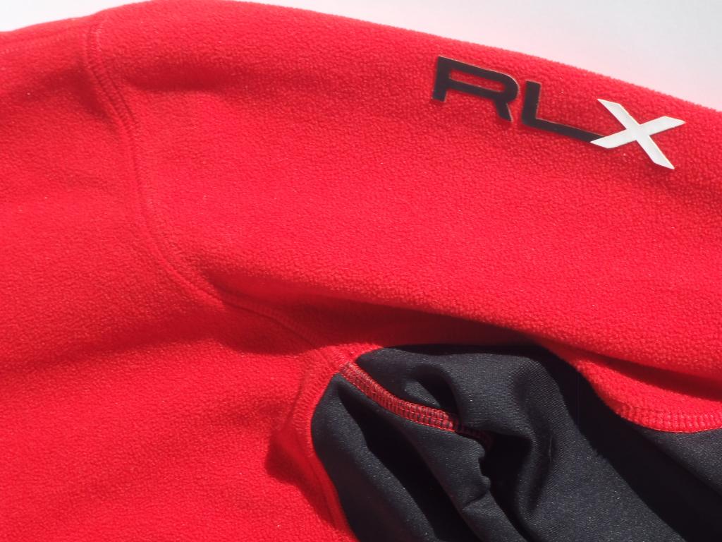 Ralph Lauren RLX Red and Black Fleece Pullover Size XL