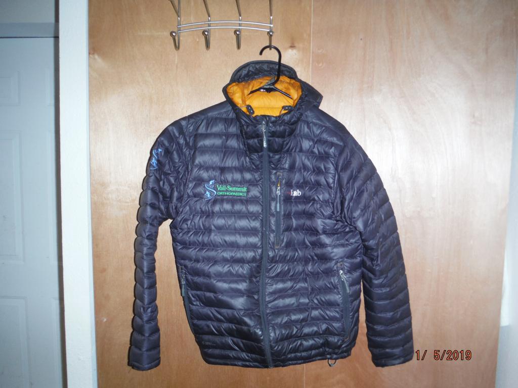Rab Microlight Alpine Mens Down Jacket w/ logo,size Large