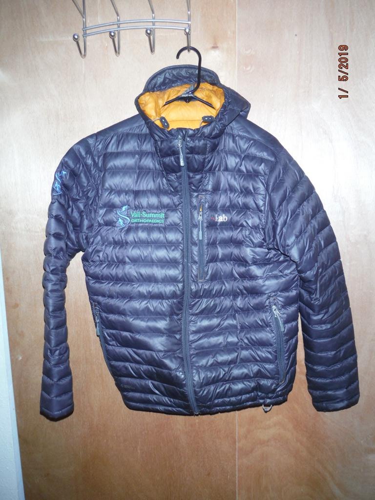 Rab Microlight Alpine Mens Down Jacket w/ logo,size Large