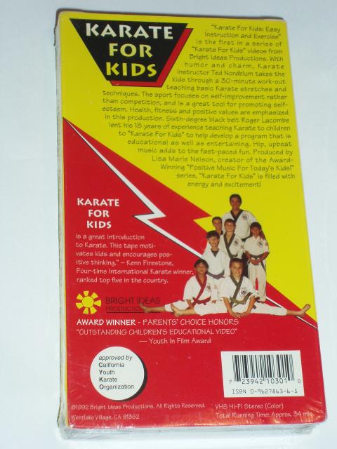 KARATE FOR KIDS Easy Instruction and Exercise VHS