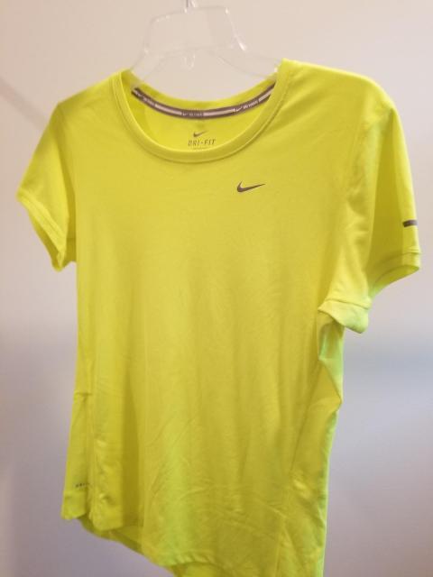 Nearly New Nike Women's Medium Bright Yellow Dri-Fit Running Shirt